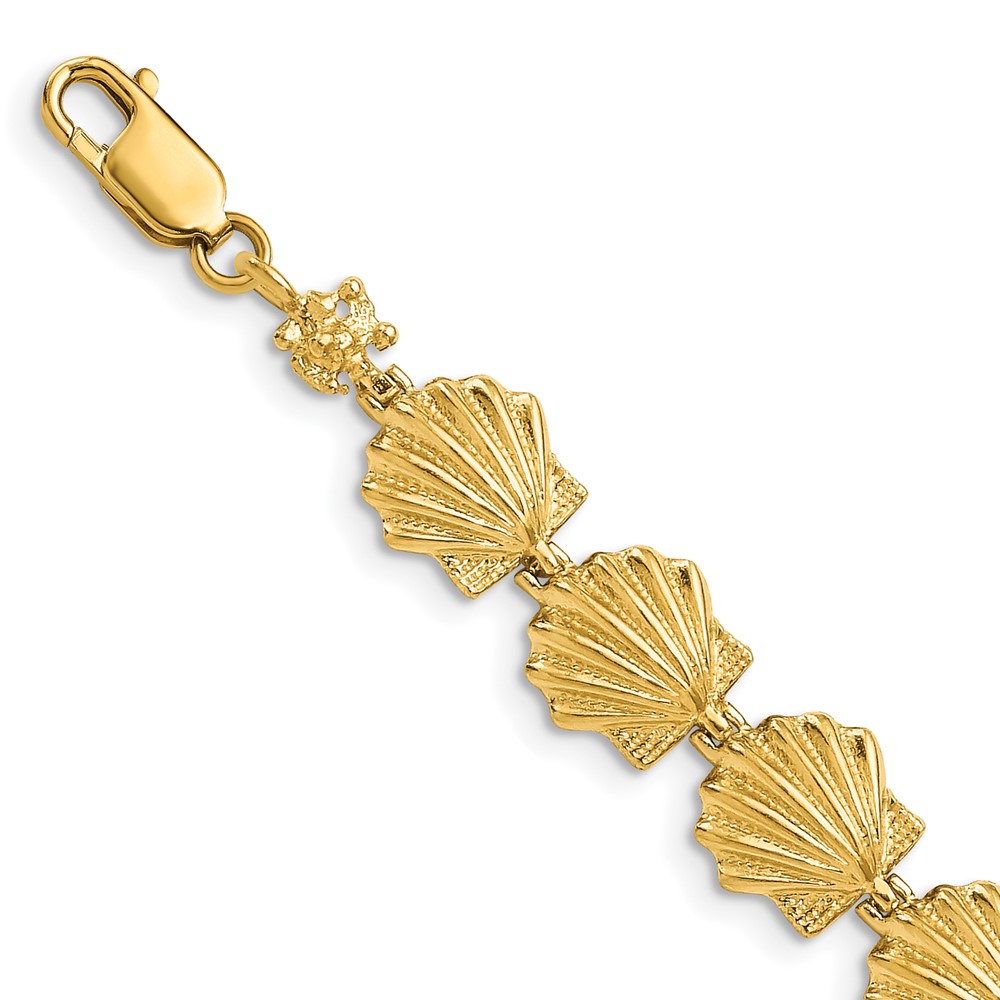 14k Scallop Shell Bracelet - Objewelers